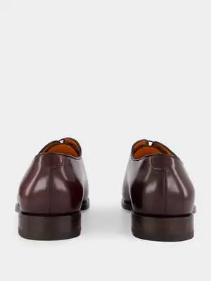 Santoni Calfskin Brando Oxford Shoes - Red