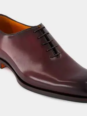 Santoni Calfskin Brando Oxford Shoes - Red
