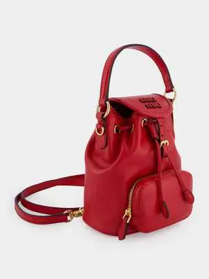 Miu Miu Calf Leather Bucket Backpack