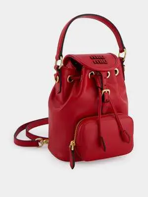Miu Miu Calf Leather Bucket Backpack