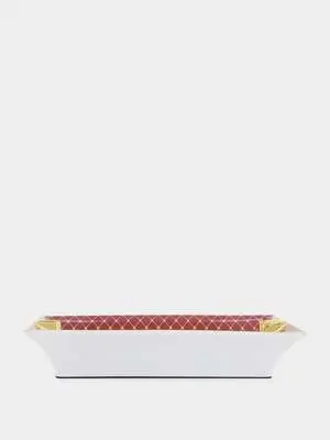 La DoubleJ Birdbloom Bordeaux Porcelain Ashtray - Red