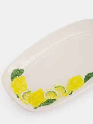 LES-OTTOMANS Lemon Ceramic Serving Plate