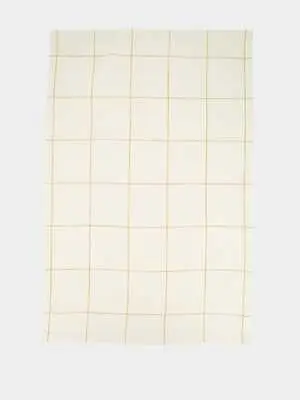 Madam Stoltz Checked Cotton Kitchen Towel - Yellow