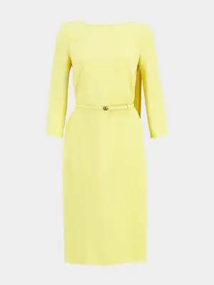 Gucci Silk Cady Mid-length Dress - Yellow