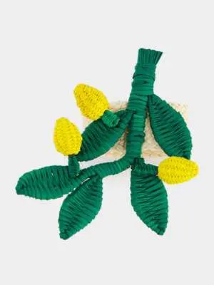 Coro Cora Lemon Branch Napkin Ring - Yellow