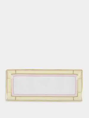 GINORI 1735 Giallo Porcelain Diva Rectangular Tray - Yellow