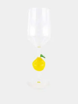 LES-OTTOMANS Lemon Shaped Glass - Yellow