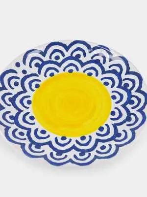 LES-OTTOMANS Sicilian Sunrise Ceramic Plate - Yellow