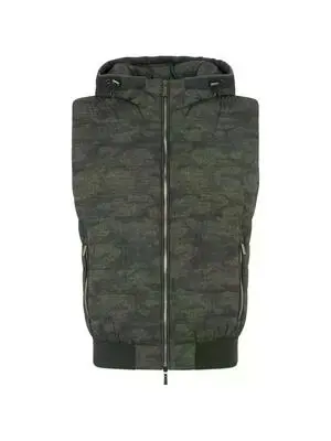MOORER Hooded Zip Gilet