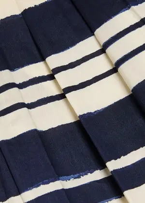 Veronica Beard Heron Striped Wide-leg Trousers - Navy