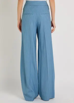 Veronica Beard Heyser Striped Wide-leg Trousers