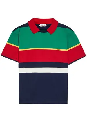 Versace Striped Layered Cotton T-shirt - Multicoloured 1