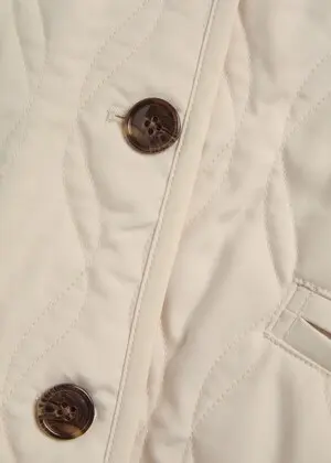Varley Saba Quilted Woven Jacket - Cream