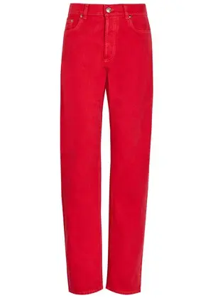 Versace Straight-leg Denim Jeans - Red