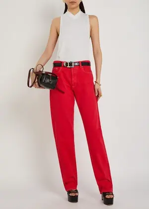Versace Straight-leg Denim Jeans - Red