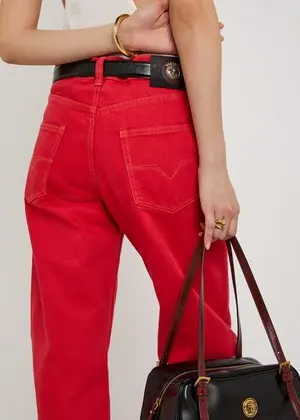 Versace Straight-leg Denim Jeans - Red
