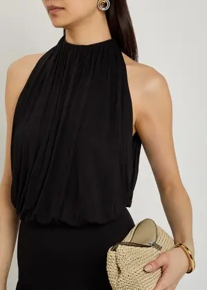 TOTEME Gathered Jersey Maxi Dress - Black