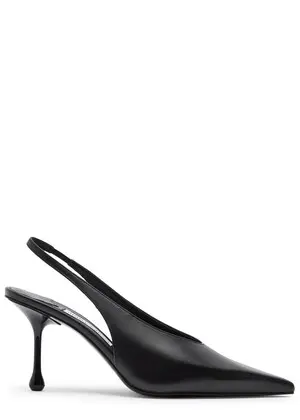JIMMY CHOO Isa 80 Leather Slingback Pumps - Black