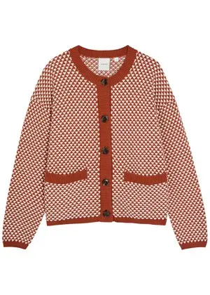 Varley Elmwick Patterned Cotton-knit Cardigan