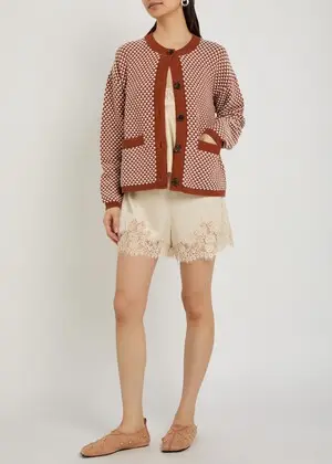Varley Elmwick Patterned Cotton-knit Cardigan