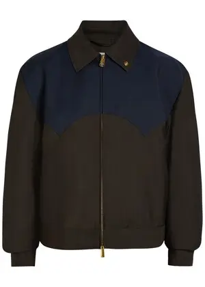 Versace Panelled Wool And Mohair-blend Jacket