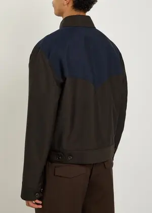 Versace Panelled Wool And Mohair-blend Jacket