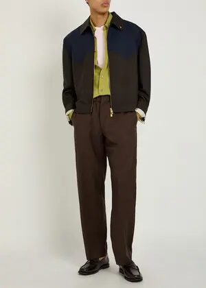 Versace Panelled Wool And Mohair-blend Jacket