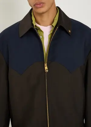Versace Panelled Wool And Mohair-blend Jacket