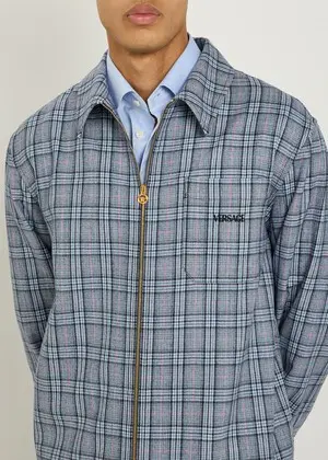 Versace Checked Wool Shirt
