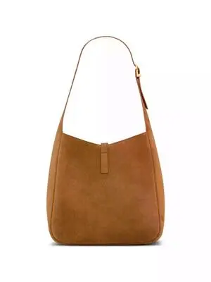 Saint Laurent Logo Leather Shoulder Bag - Brown