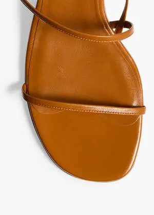 Khaite Loop Kitten Heel Sandal - Cuoio