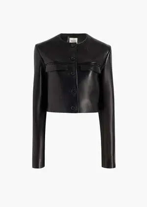 Khaite Roto Leather Jacket Black