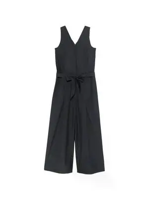 Max Mara V-neck Belted Jumpsuit - Blue