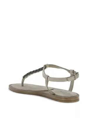Brunello Cucinelli Beaded-strap Sandals - Grey
