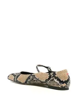AeydĒ Uma Snake-print Ballet Flats