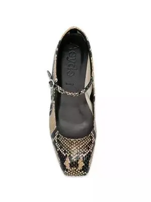 AeydĒ Uma Snake-print Ballet Flats