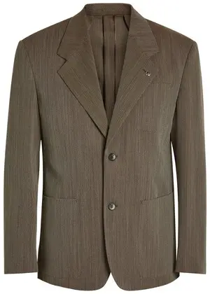 Versace Herringbone Wool Blazer