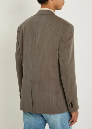 Versace Herringbone Wool Blazer