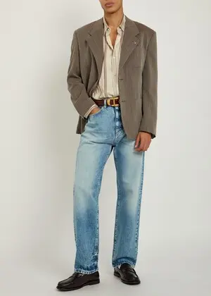 Versace Herringbone Wool Blazer