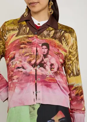Versace Printed Silk Cardigan - Multicoloured