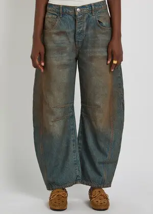 Free People Good Luck Barrel-leg Jeans