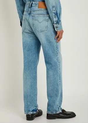 Versace Straight-leg Denim Jeans - Light Blue