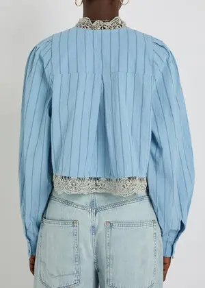 Free People Bali Jude Embroidered Cotton Blouse