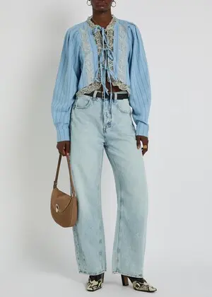 Free People Bali Jude Embroidered Cotton Blouse