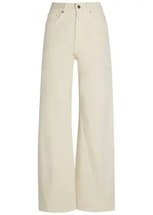 ANINE BING Brie Wide-leg Jeans - Cream