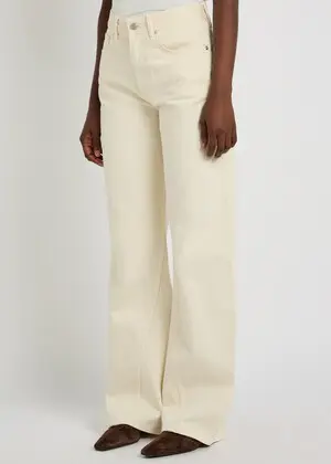 ANINE BING Brie Wide-leg Jeans - Cream