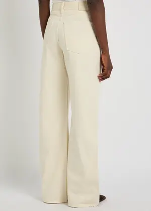 ANINE BING Brie Wide-leg Jeans - Cream