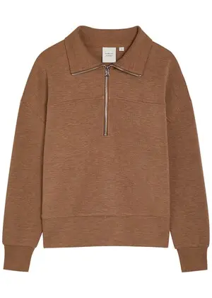 Varley Kayleigh Half-zip Sweatshirt - Brown