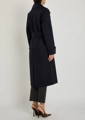 JOSEPH Arlina Double-breasted Wool And Cashmere-blend Coat - Navy
