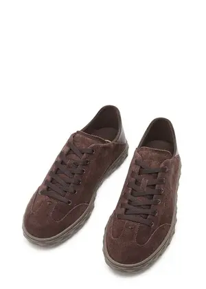 JIMMY CHOO Diamond Flex Suede Sneakers - Brown